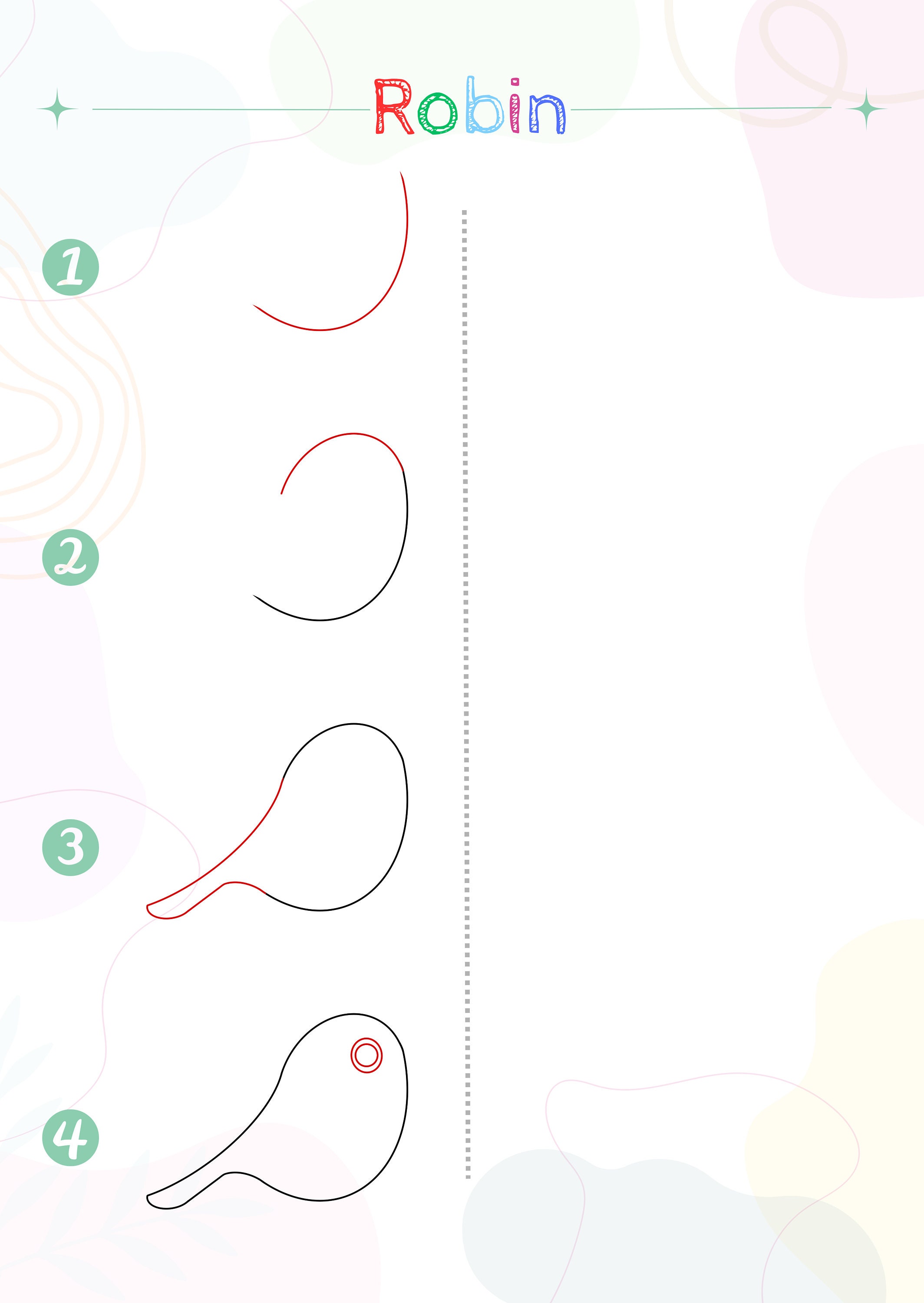 How to Draw Birds, Activity Book for Kids, Children Colouring Pages ...