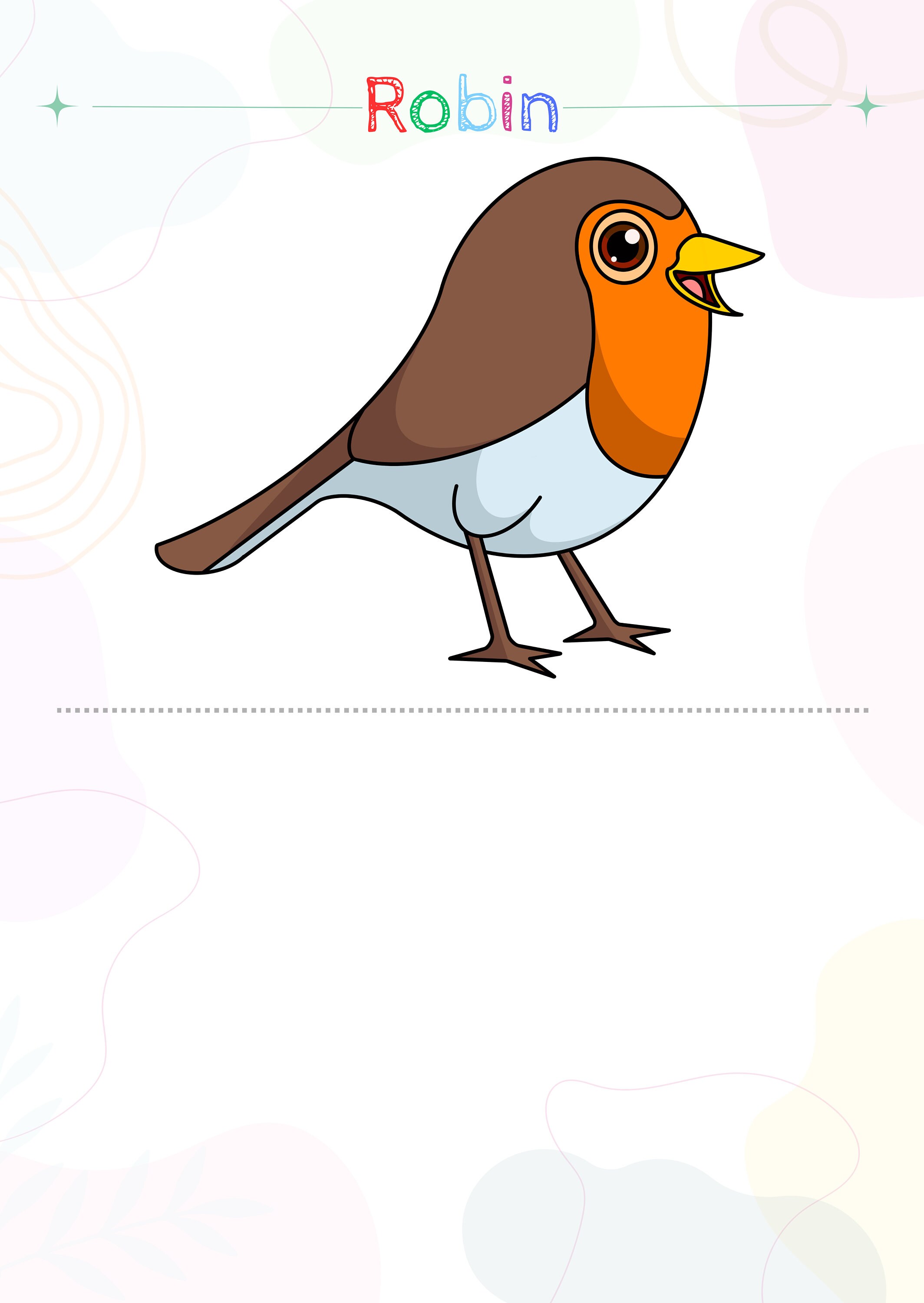 How to Draw Birds, Activity Book for Kids, Children Colouring Pages ...