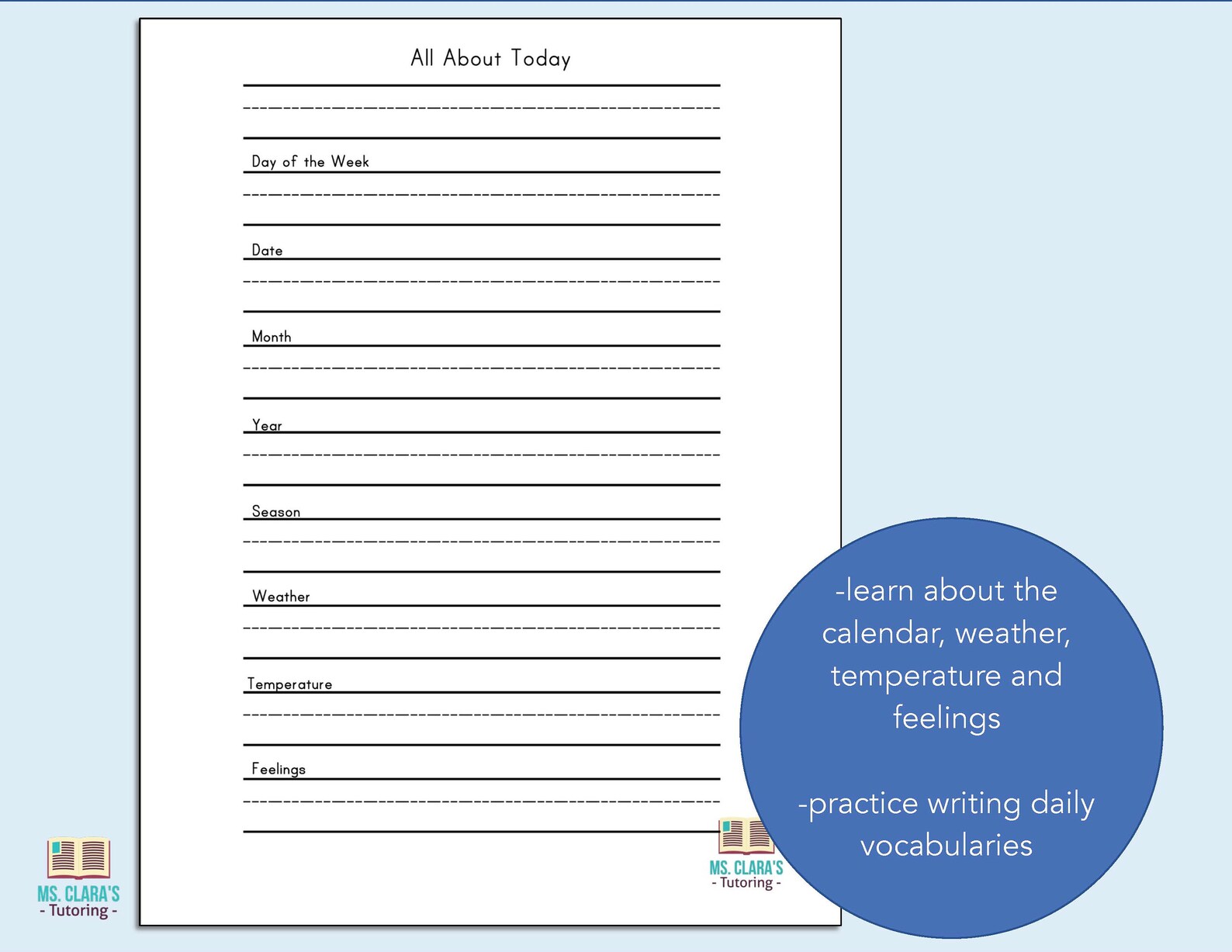 All About Today Printable, Calendar Printable, All About Today ...