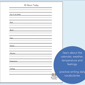 All About Today Printable, Calendar Printable, All About Today ...