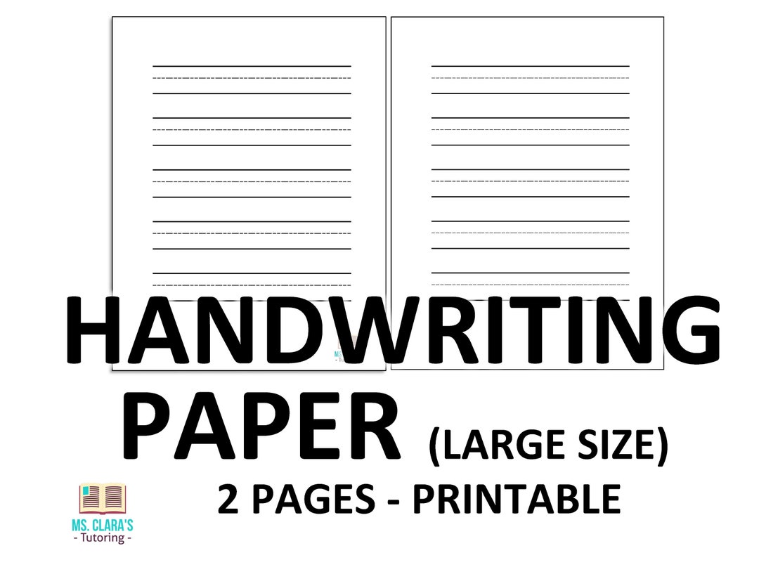 Handwriting Paper, Blank Empty Dotted Sheet for Children, Lined Paper ...