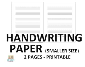 Blank Handwriting Sheet for Children - Etsy
