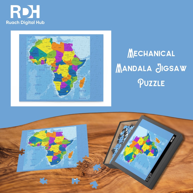Educational Africa Map Jigsaw Puzzle - Learn Countries and Geography ...