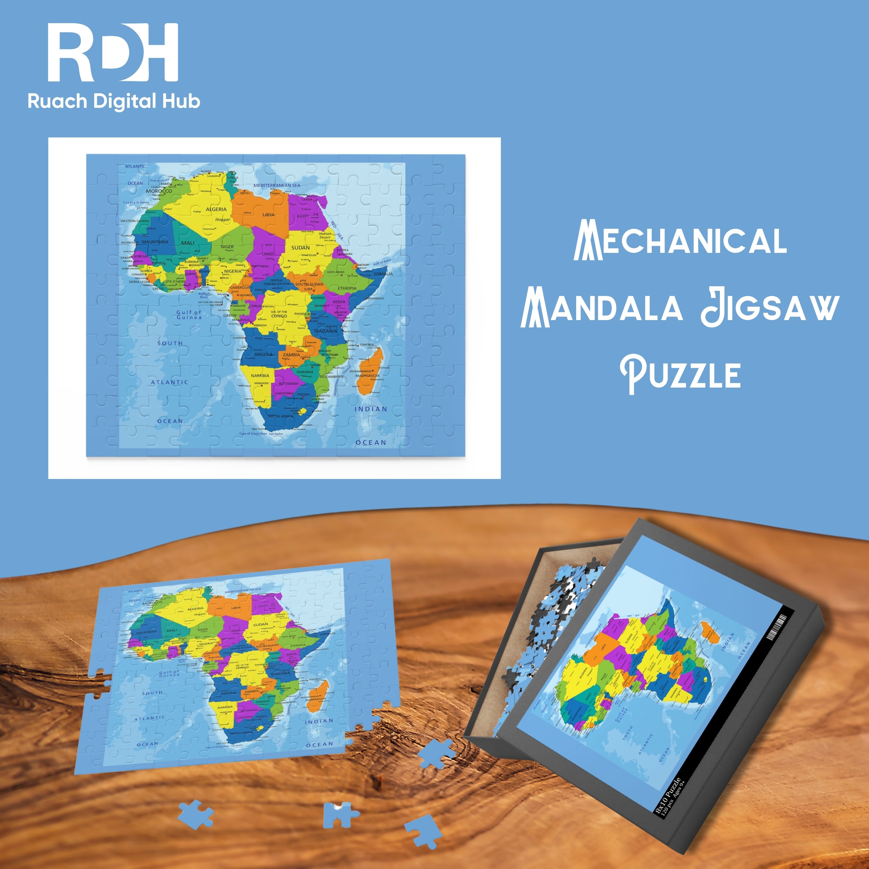 Educational Africa Map Jigsaw Puzzle - Learn Countries and Geography ...
