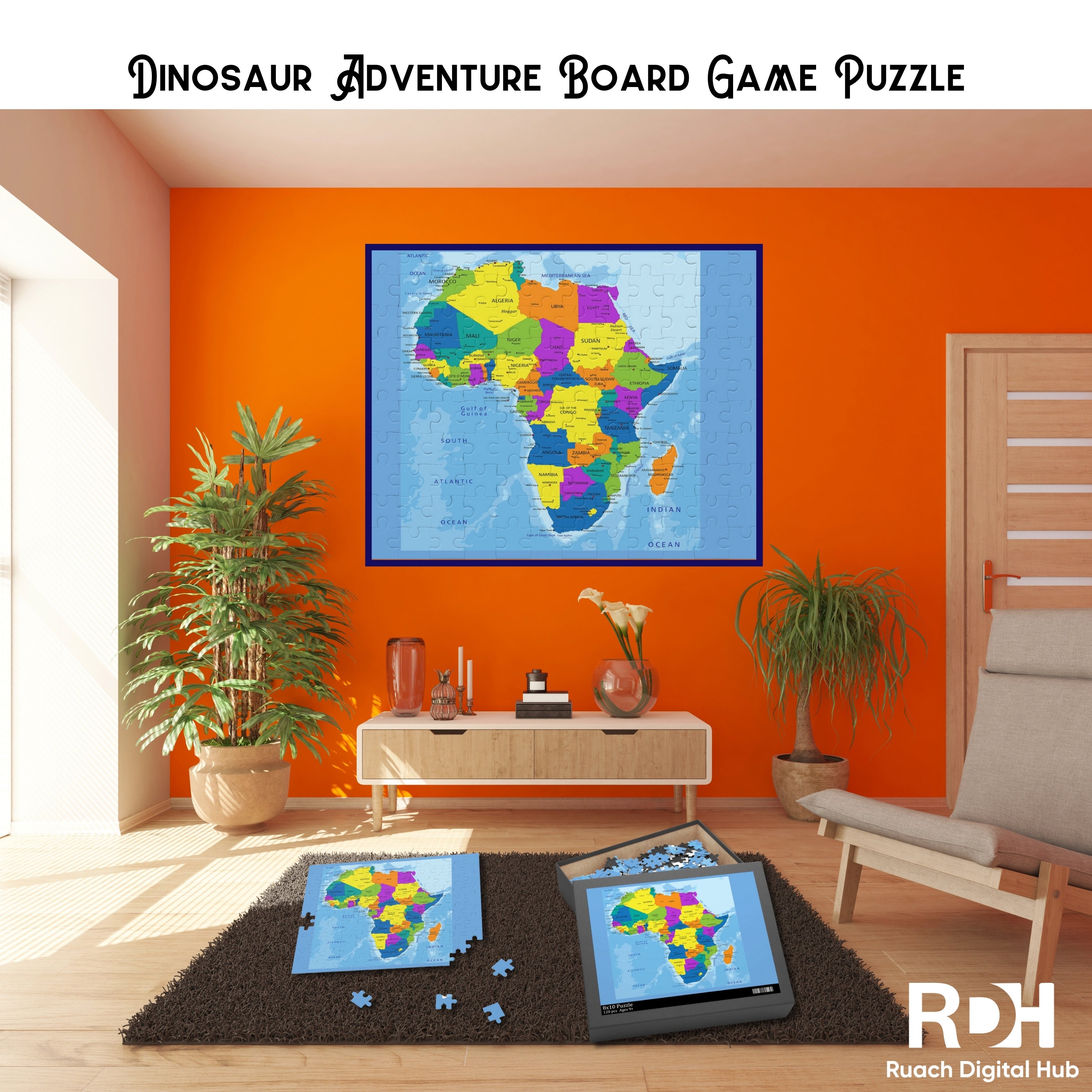 Educational Africa Map Jigsaw Puzzle - Learn Countries and Geography ...
