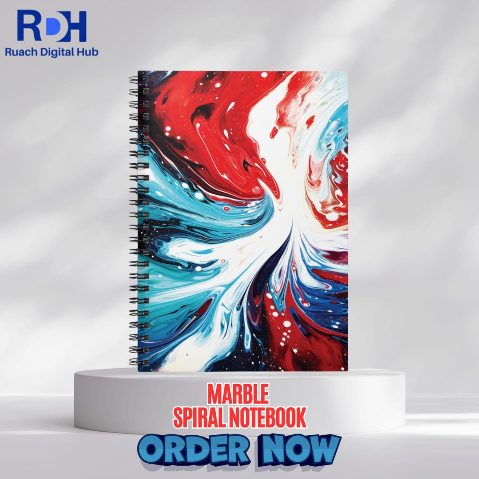 Artistic Marble Spiral Notebook - Premium Lined Writing Journal - Etsy