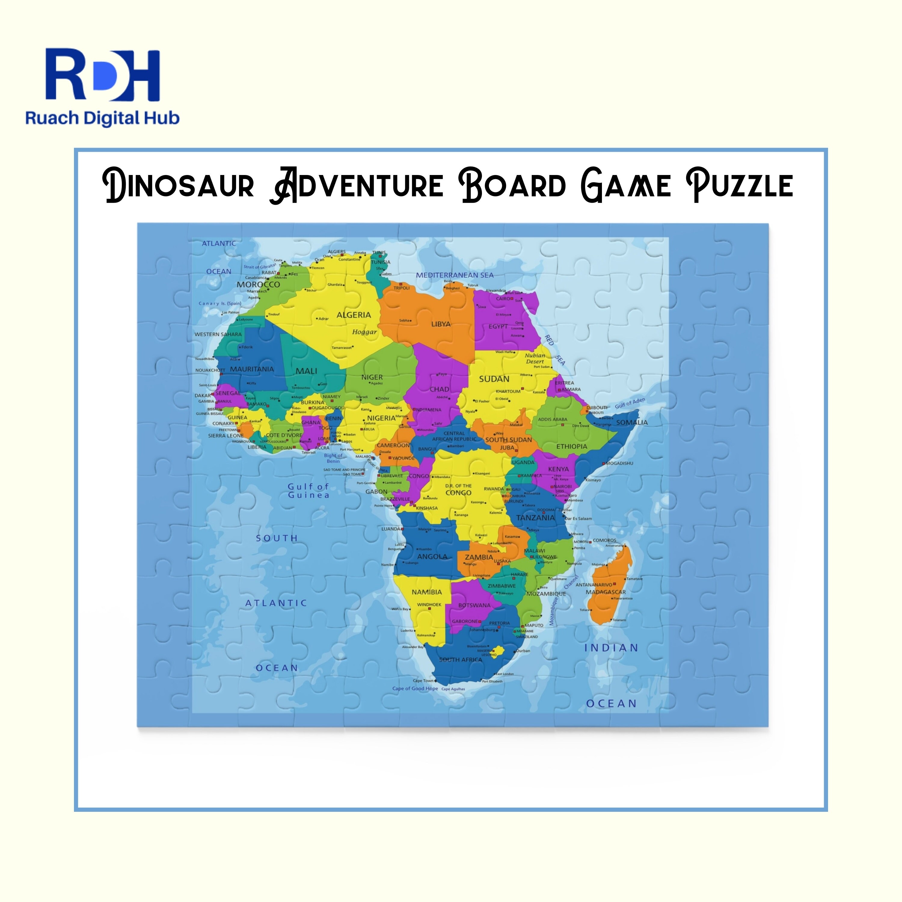 Educational Africa Map Jigsaw Puzzle - Learn Countries and Geography ...