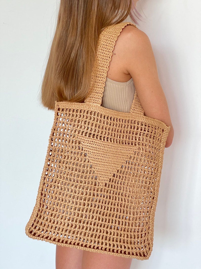 Handmade Raffia Beach Bag - Etsy