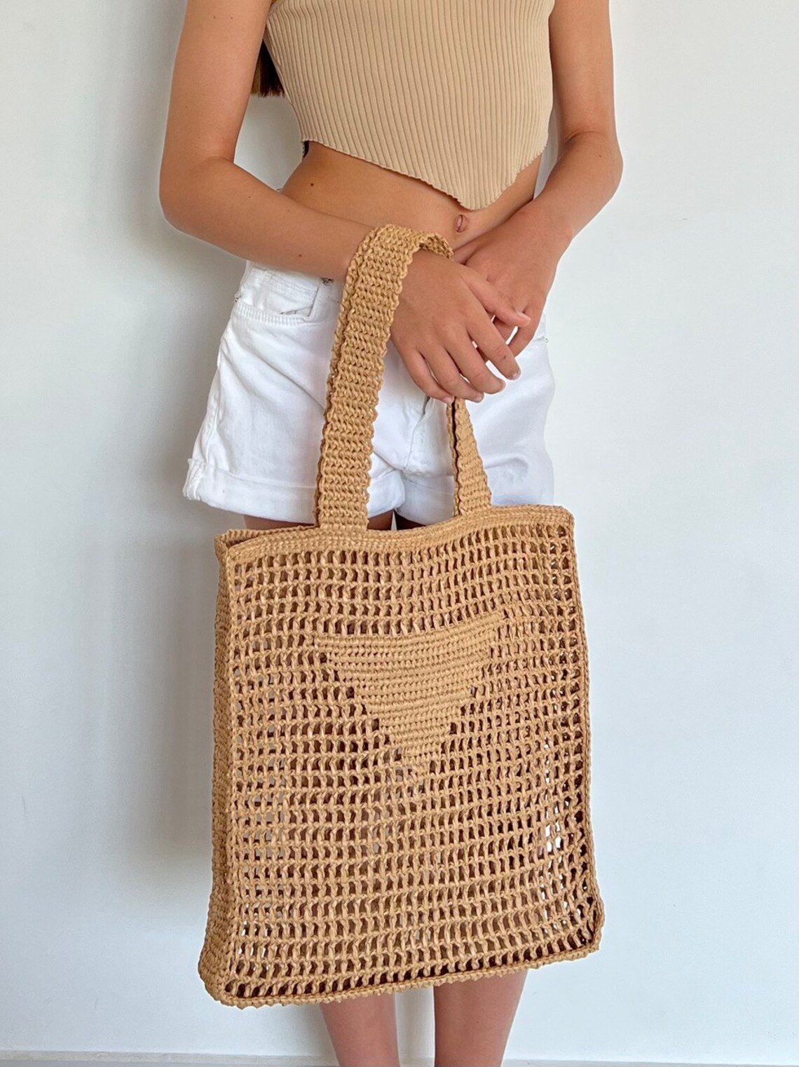 Handmade Raffia Beach Bag - Etsy
