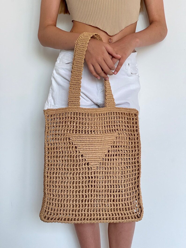 Handmade Raffia Beach Bag - Etsy