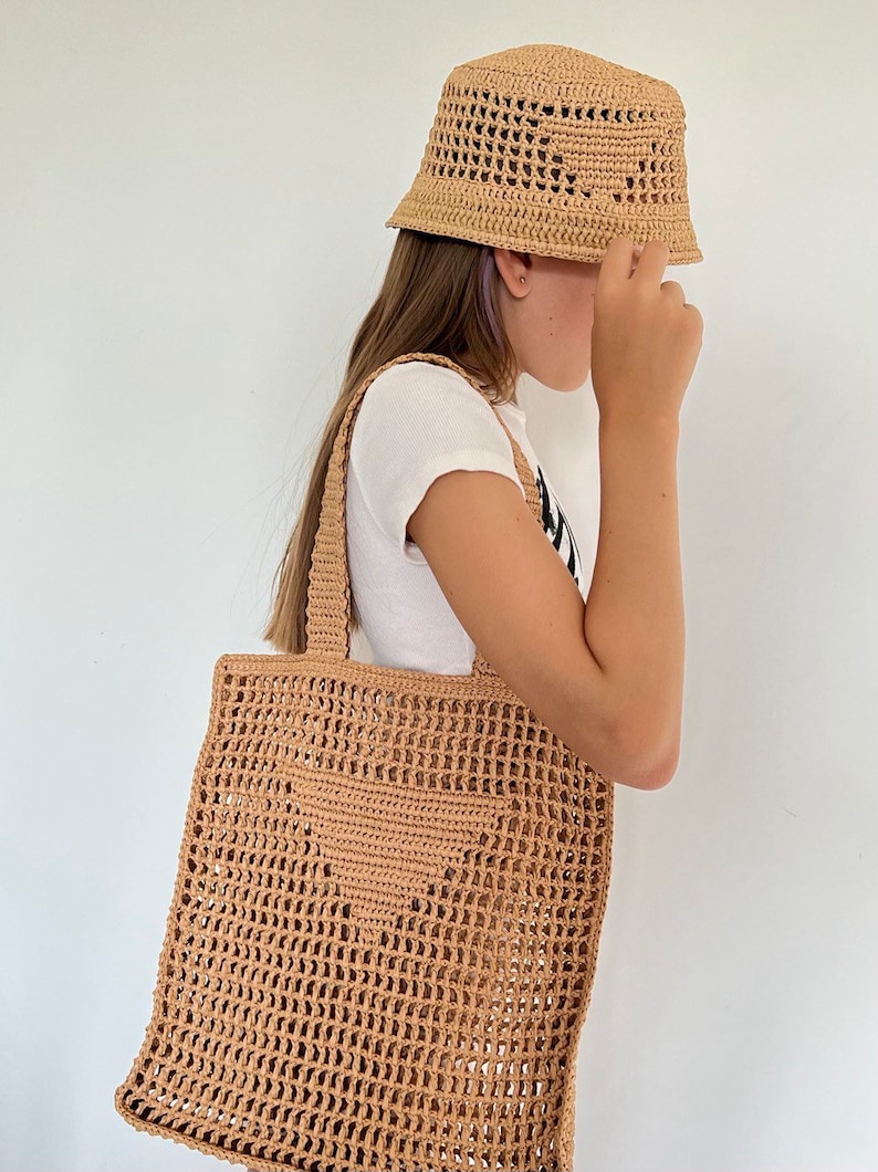 Handmade Raffia Beach Bag - Etsy