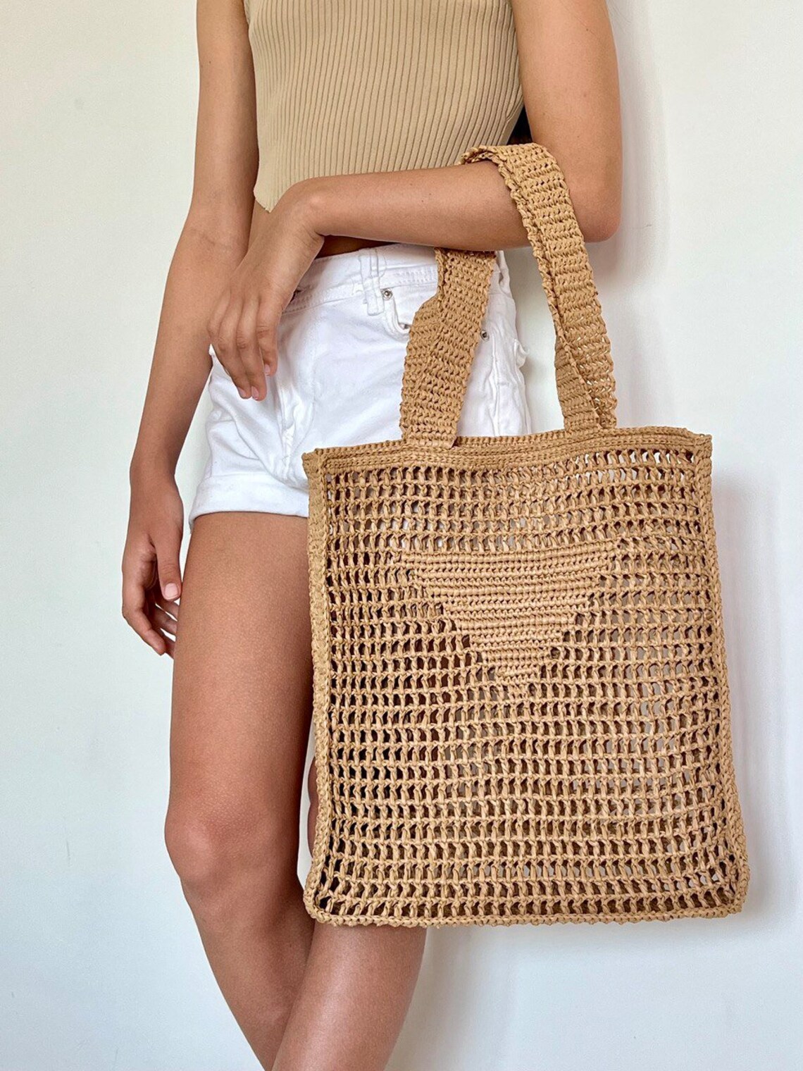 Handmade Raffia Beach Bag - Etsy