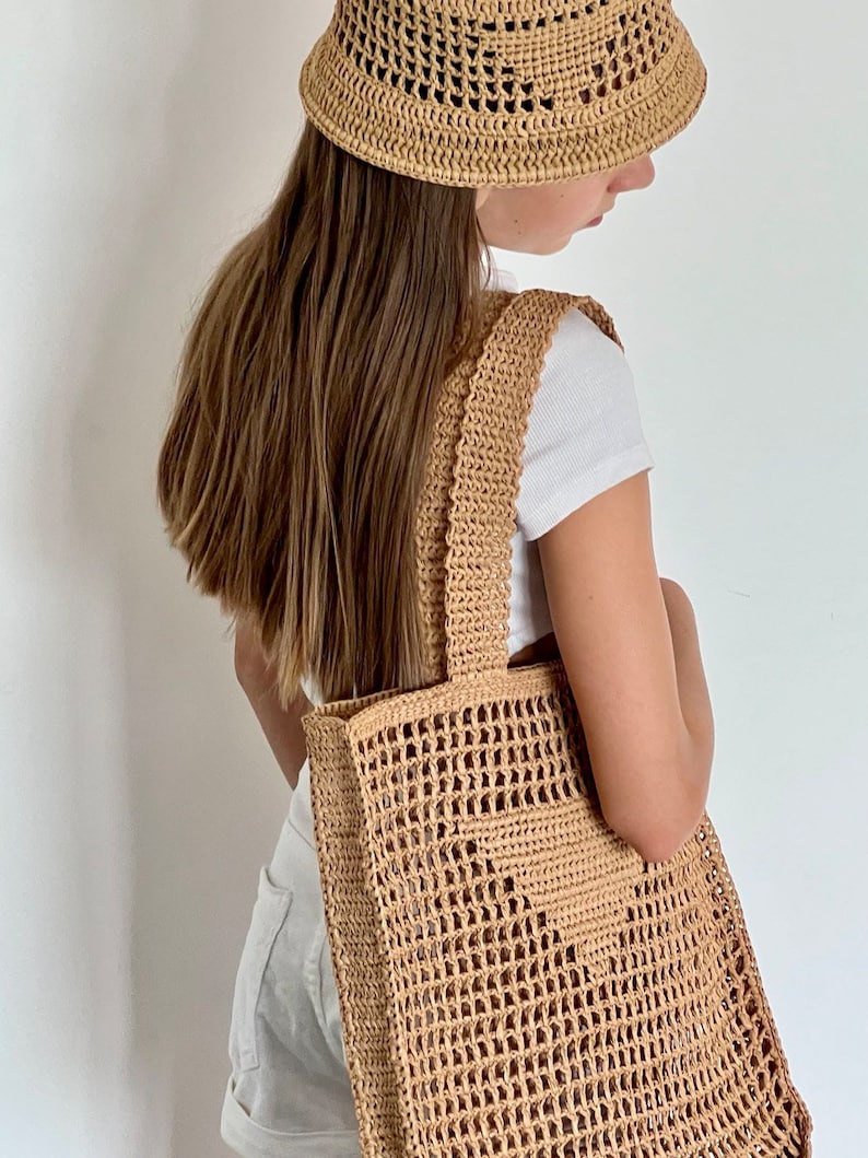 Handmade Raffia Beach Bag - Etsy