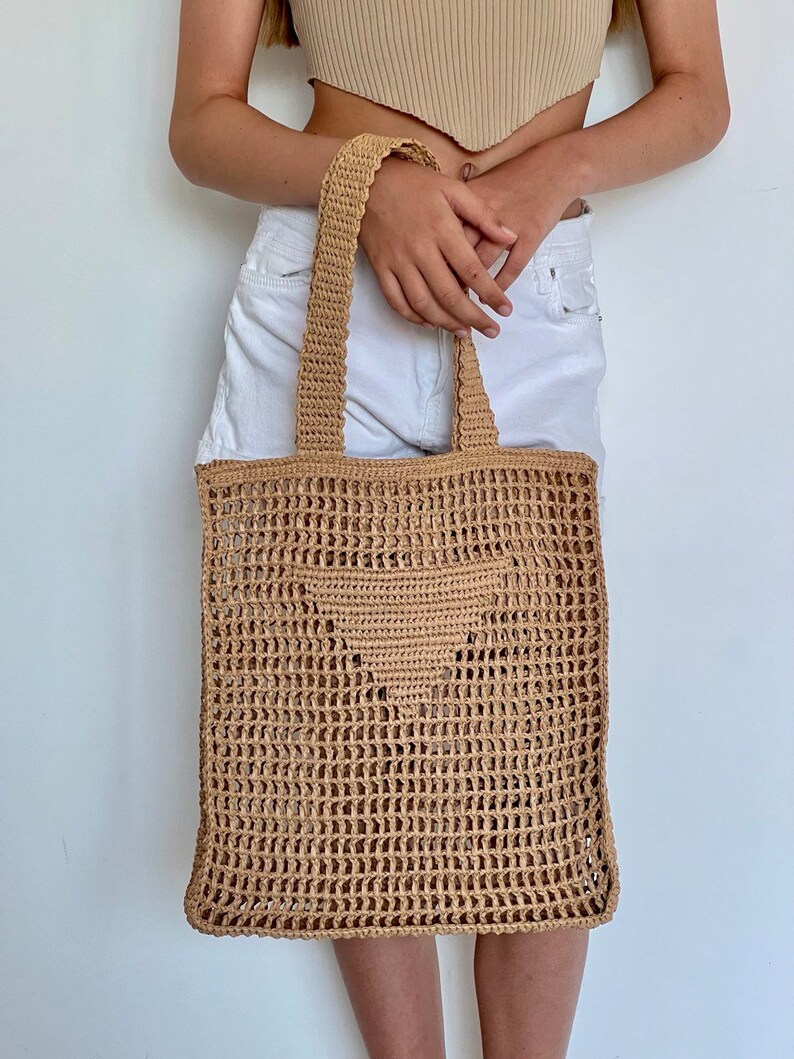 Handmade Raffia Beach Bag - Etsy