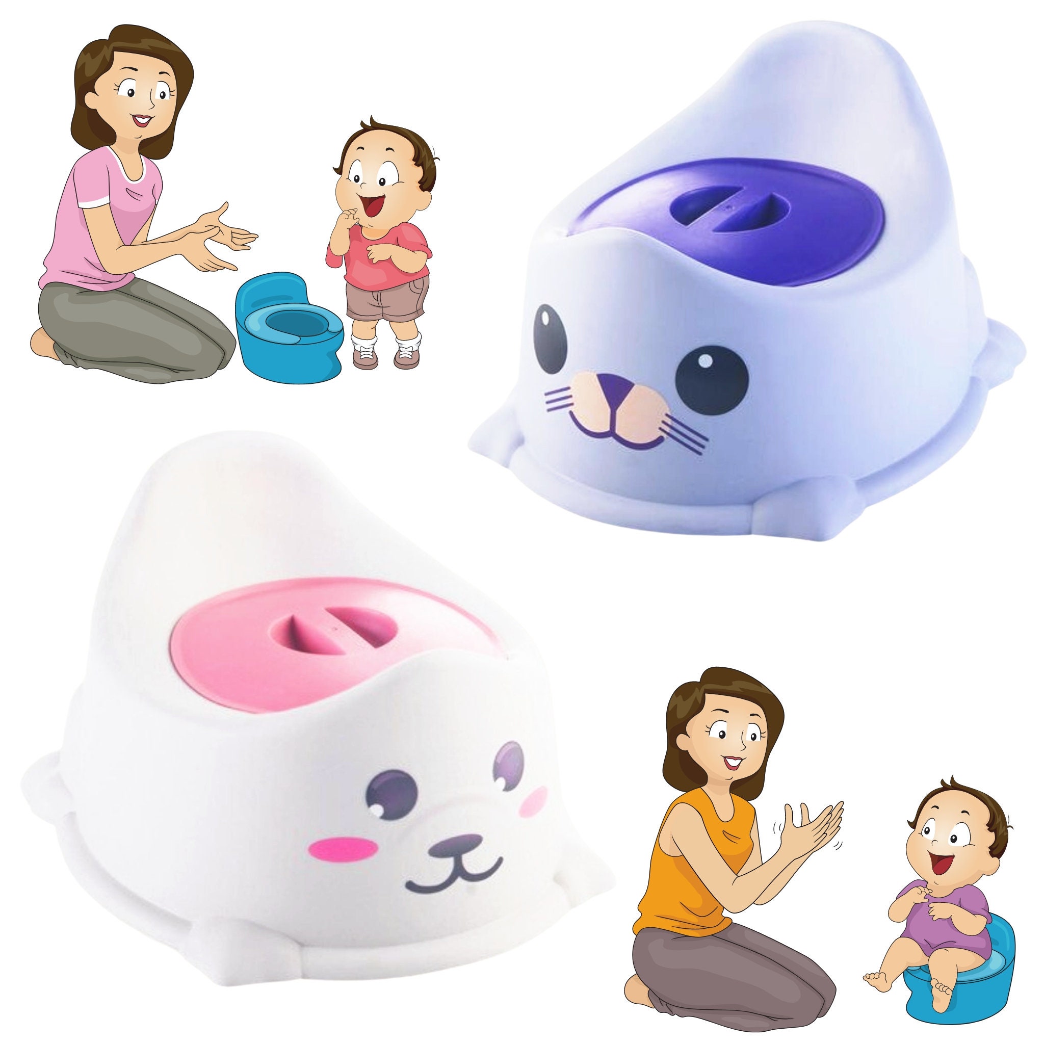 Portable Children's Potty Children's Toilet to Remove the Diaper and Go ...