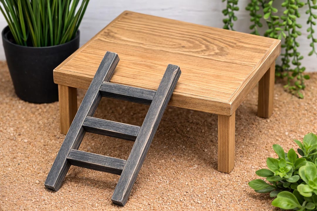 Handmade Wooden Basking Table for Reptiles – Elevated Heated Platform ...