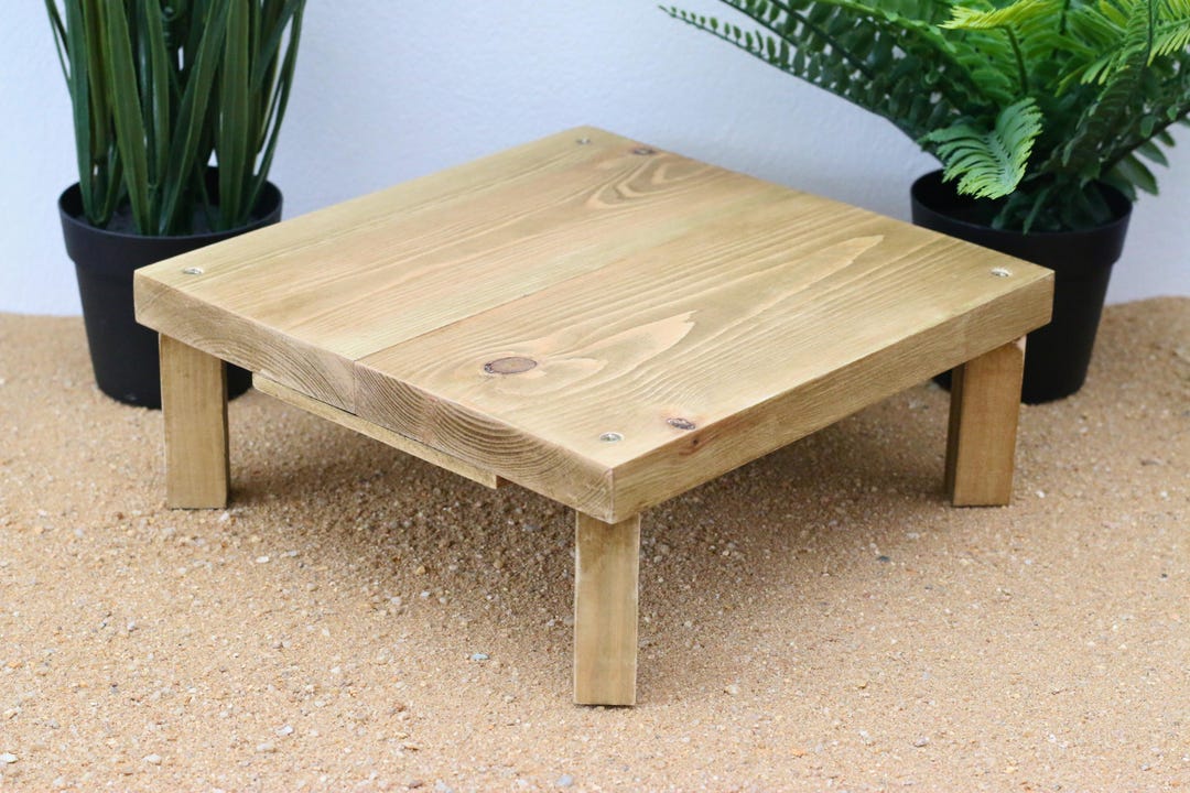 Reptile Basking Platform – Bearded Dragon Table, Lizard Ramp, Wooden ...