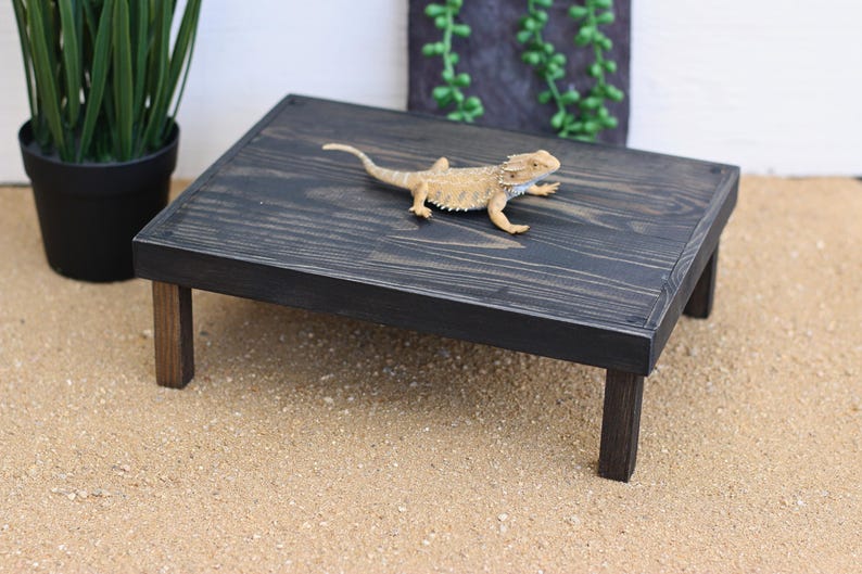 Handmade Wooden Basking Table for Reptiles – Elevated Heated Platform ...
