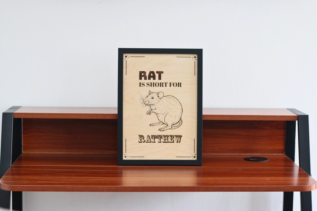 Rat Print – Funny Meme Wall Art for Small Pet Lovers, Rodent Home Decor ...