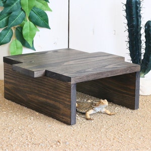 Natural Wooden Reptile Tunnel Hide. Vivarium & Terrarium Decorations ...