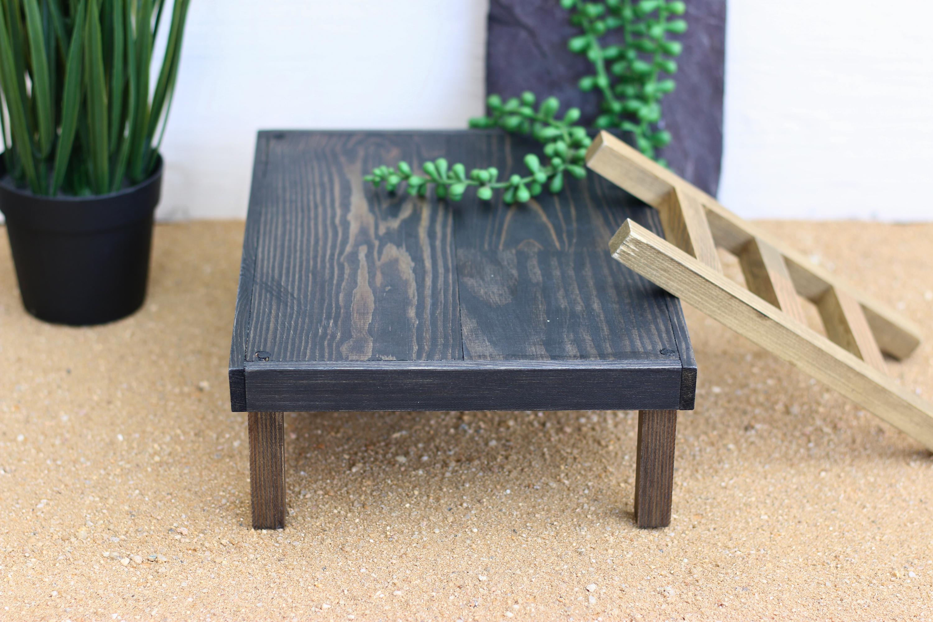 Handmade Wooden Basking Table for Reptiles – Elevated Heated Platform ...