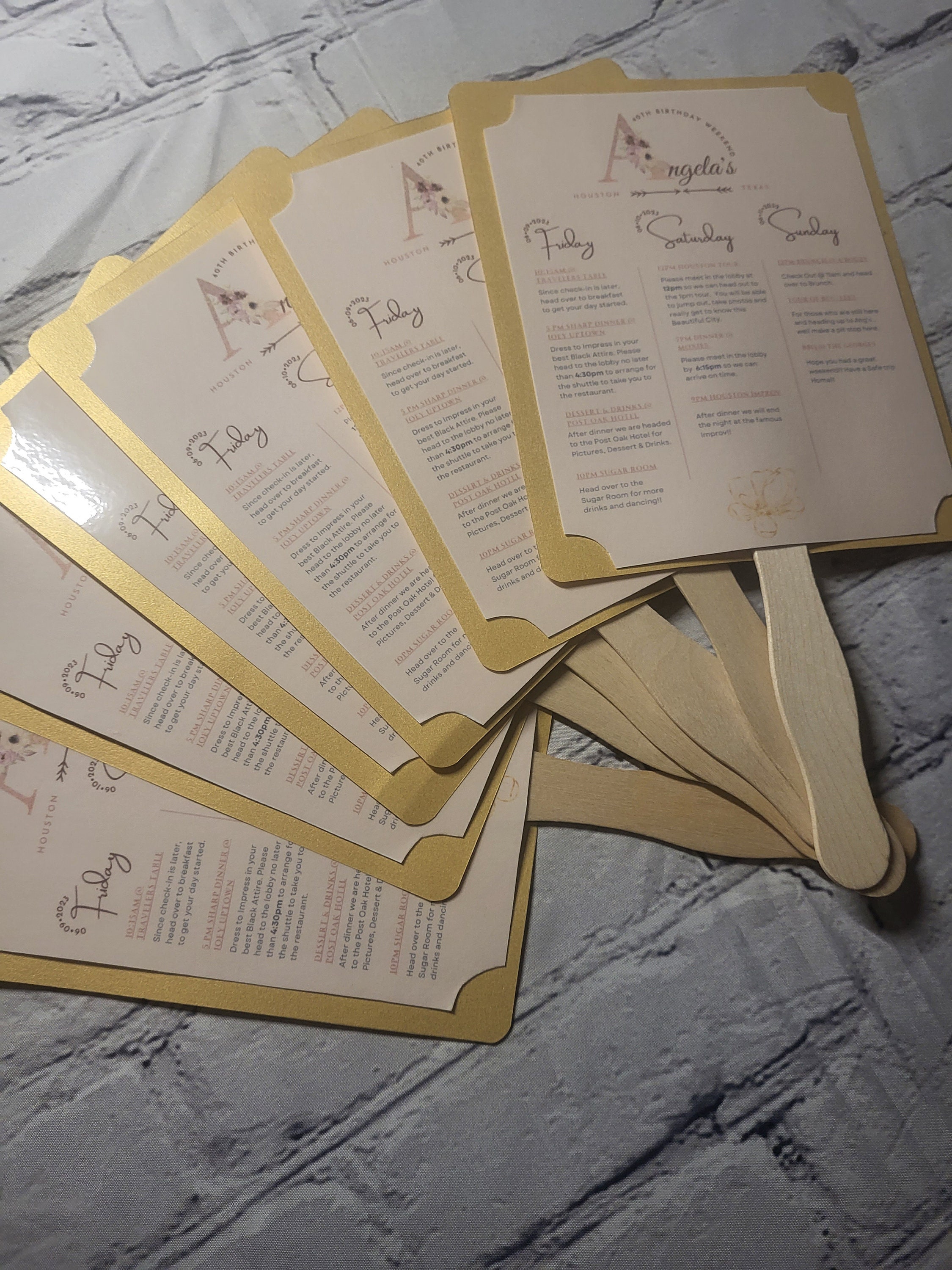 Personalized Event Fans, Itinerary Fans, Baby Shower Fans, Wedding ...