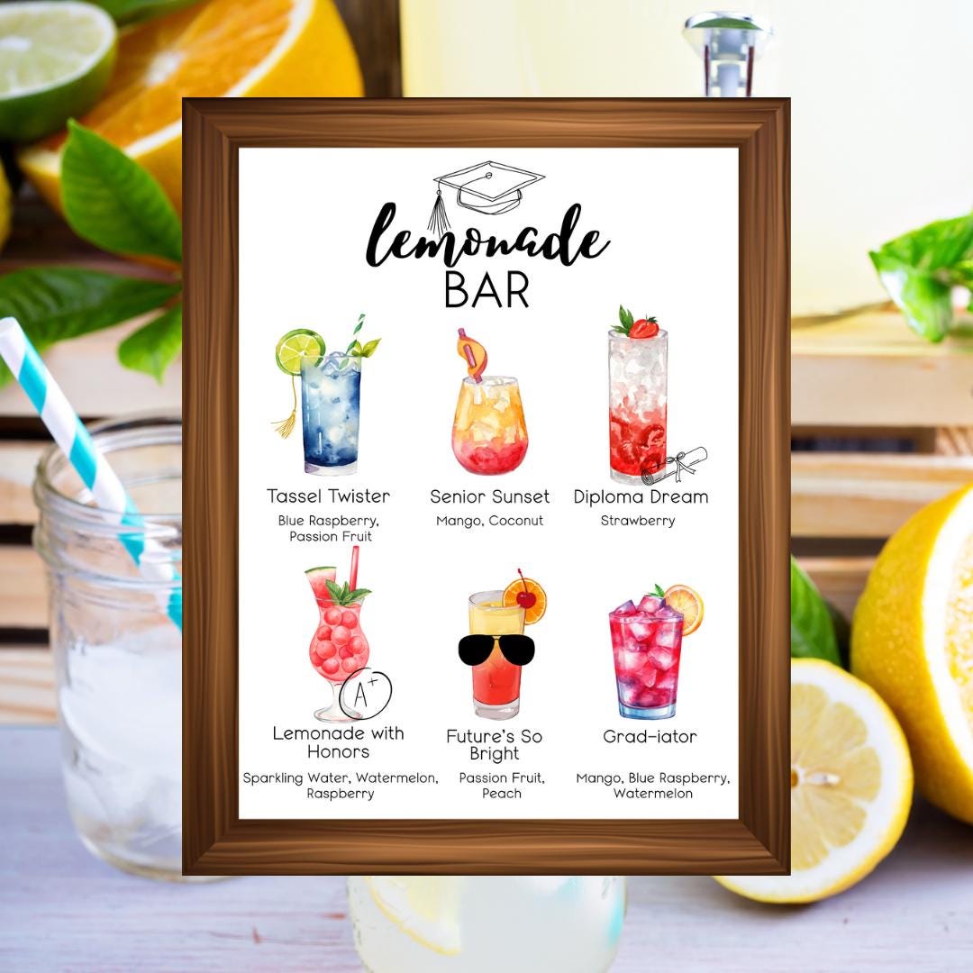 Personalized Lemonade Bar Sign I 4th of July Lemonade Bar I Custom ...
