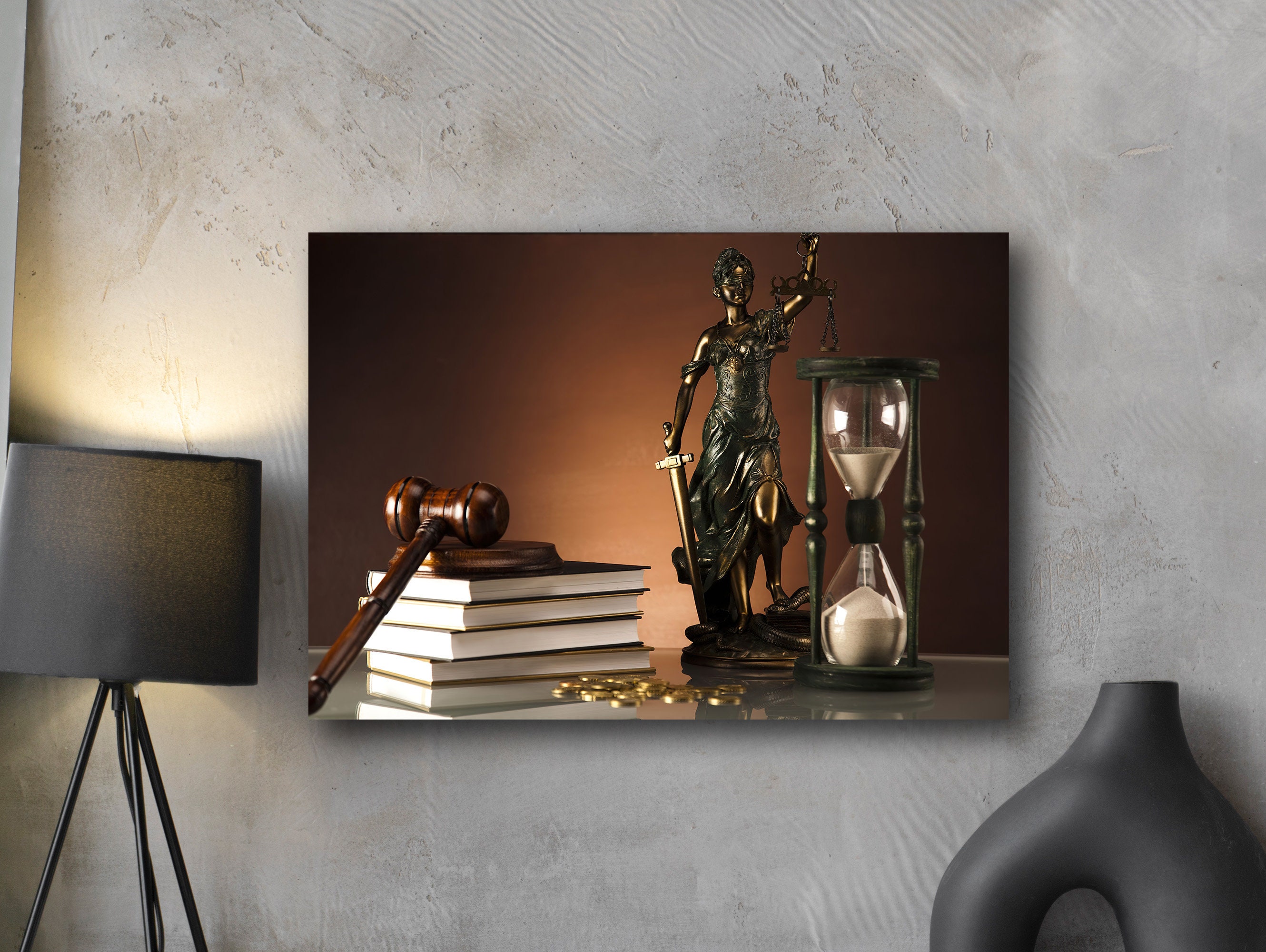 Scales of Justice Canvas Print, Law Office Wall Art, Lawyer Art Print ...