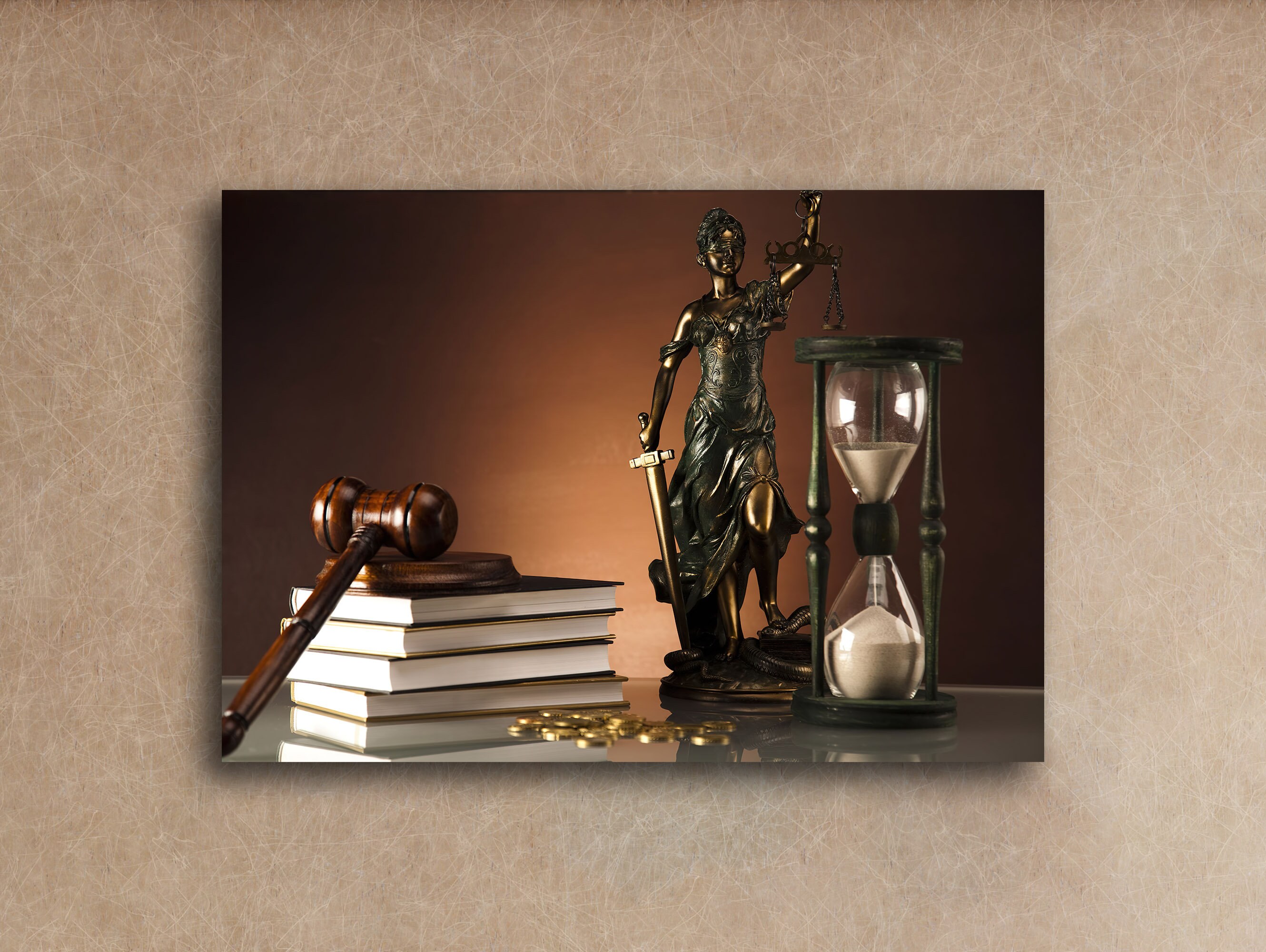 Scales of Justice Canvas Print, Law Office Wall Art, Lawyer Art Print ...