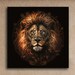 Lion Head Print on Canvas, Lion Wall Art, Animal Wall Decor, Modern Art ...
