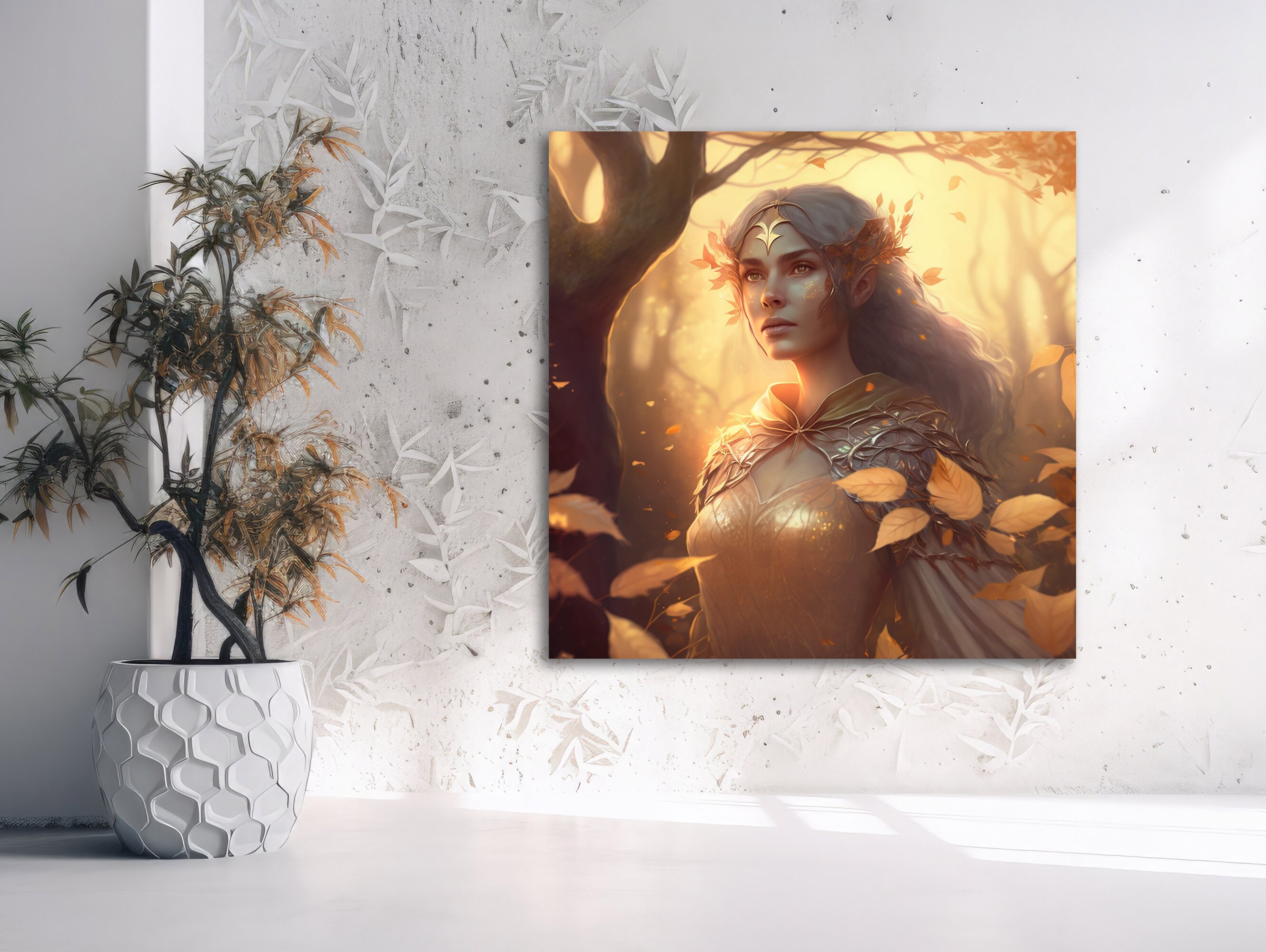 Elf Wall Art, Fairy Print on Canvas, Fantasy Art, Surreal Poster ...