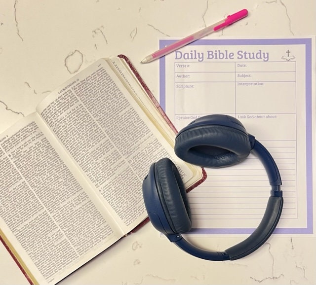 Daily Bible Study Planner Printer Friendly Edition in 5 Colors - Etsy