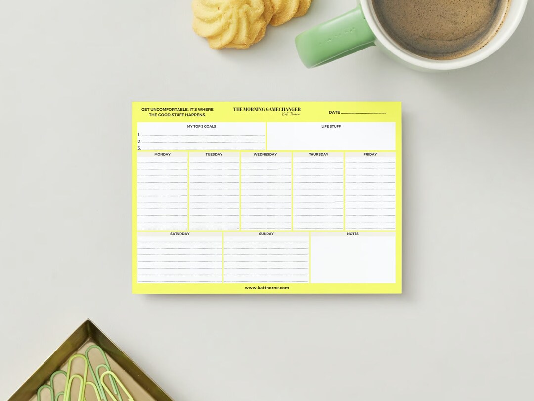 Weekly Planner - the Morning Gamechanger, Weekly, Plan, Organise ...