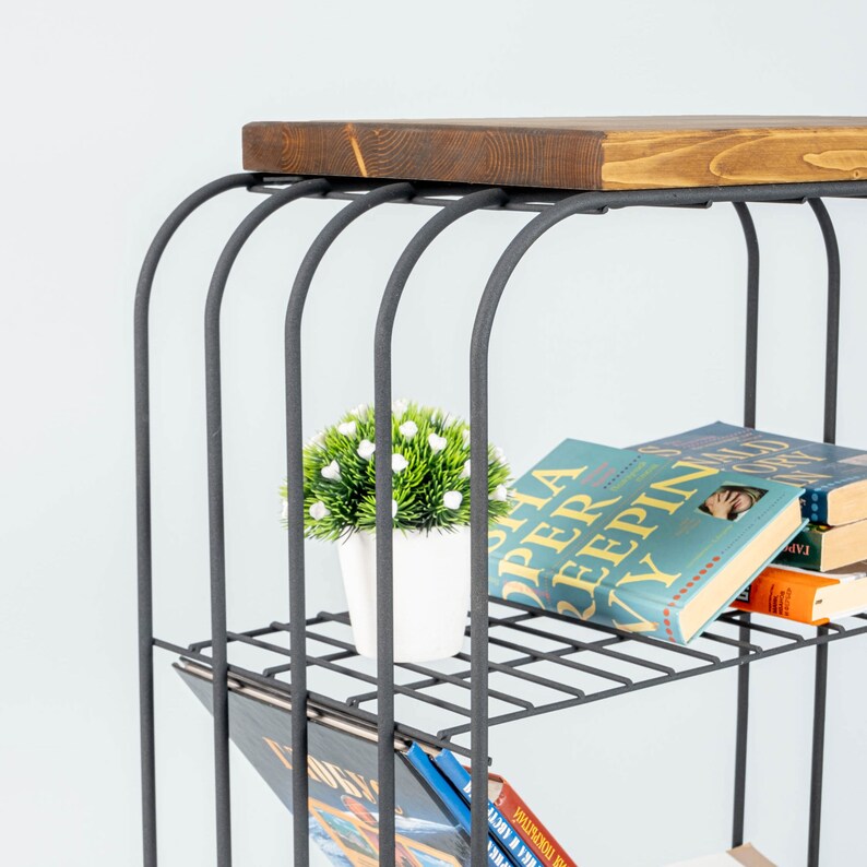 Loftie® Shelving Unit Rack, Wooden Shelf Storage Stand, Industrial ...
