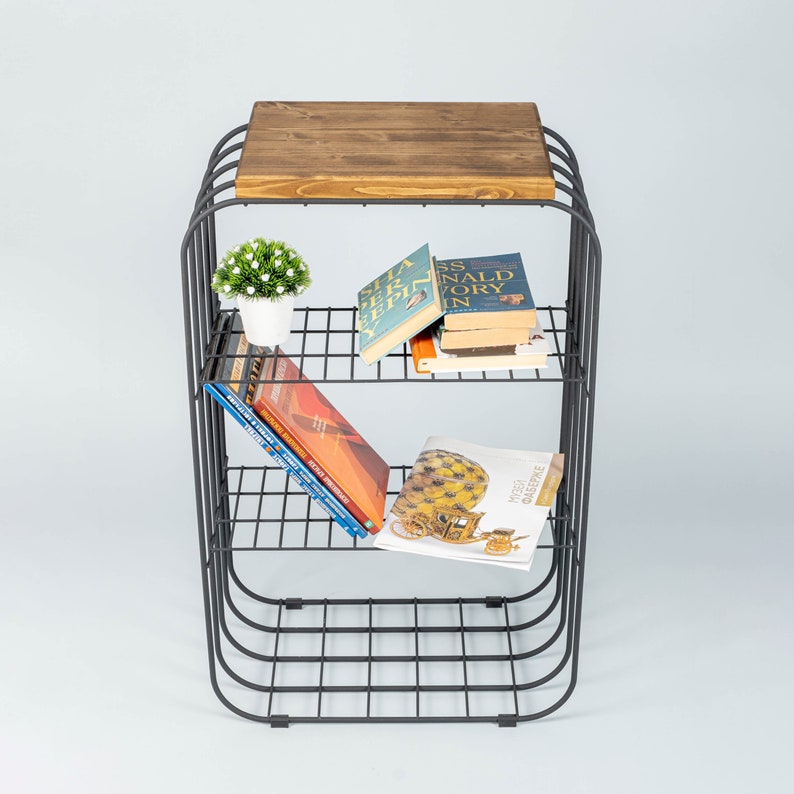 Loftie® Shelving Unit Rack, Wooden Shelf Storage Stand, Industrial ...