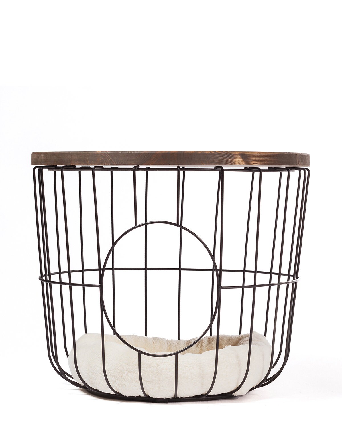 Metal Cat Coffee Table, 2-in-1 Cat Side Table and Cat Bed, Cat Cave ...