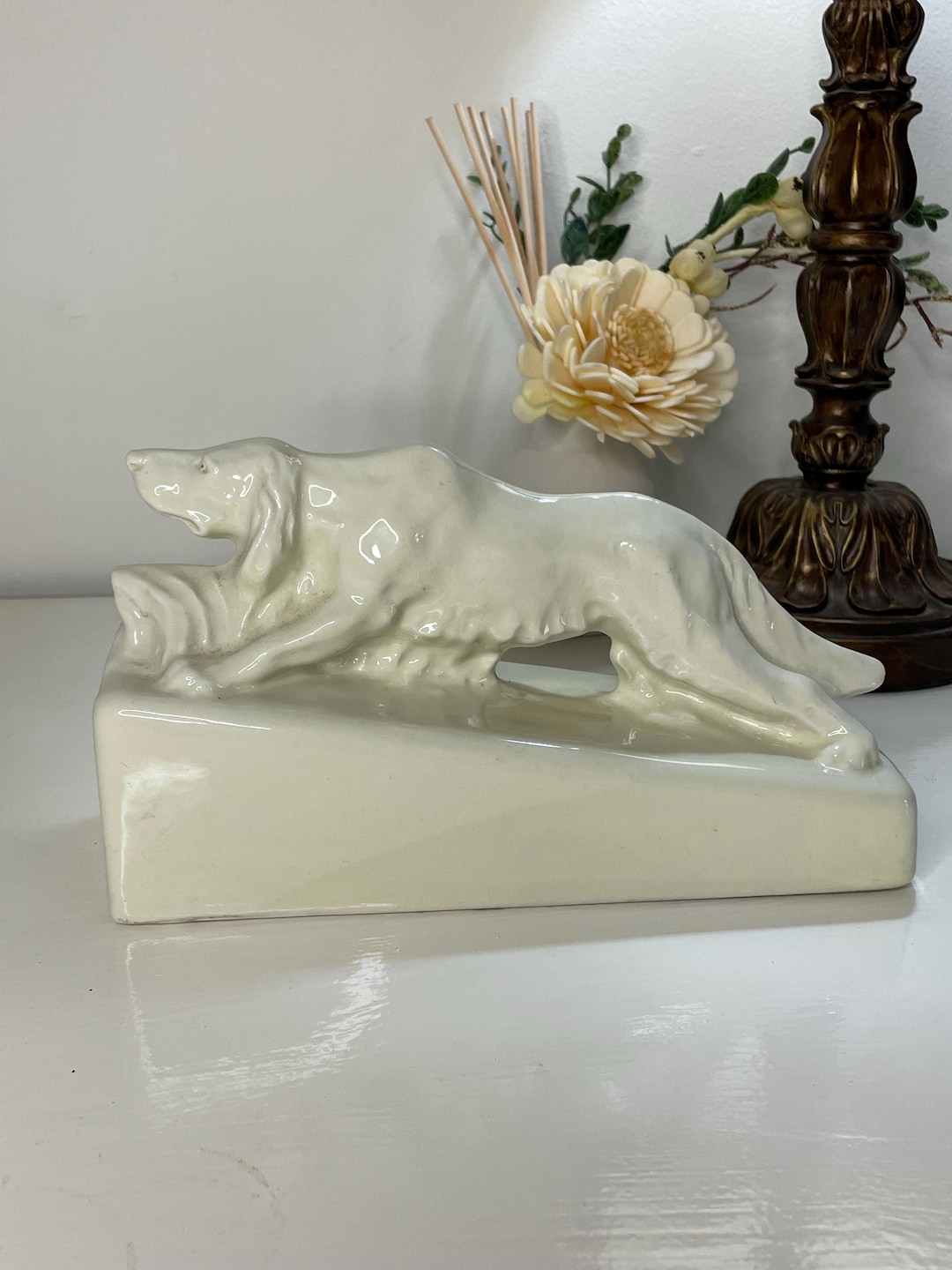 ATHOLL Claude Reginald Hose Irish Setter Singular Bookend Marked ATHOLL ...
