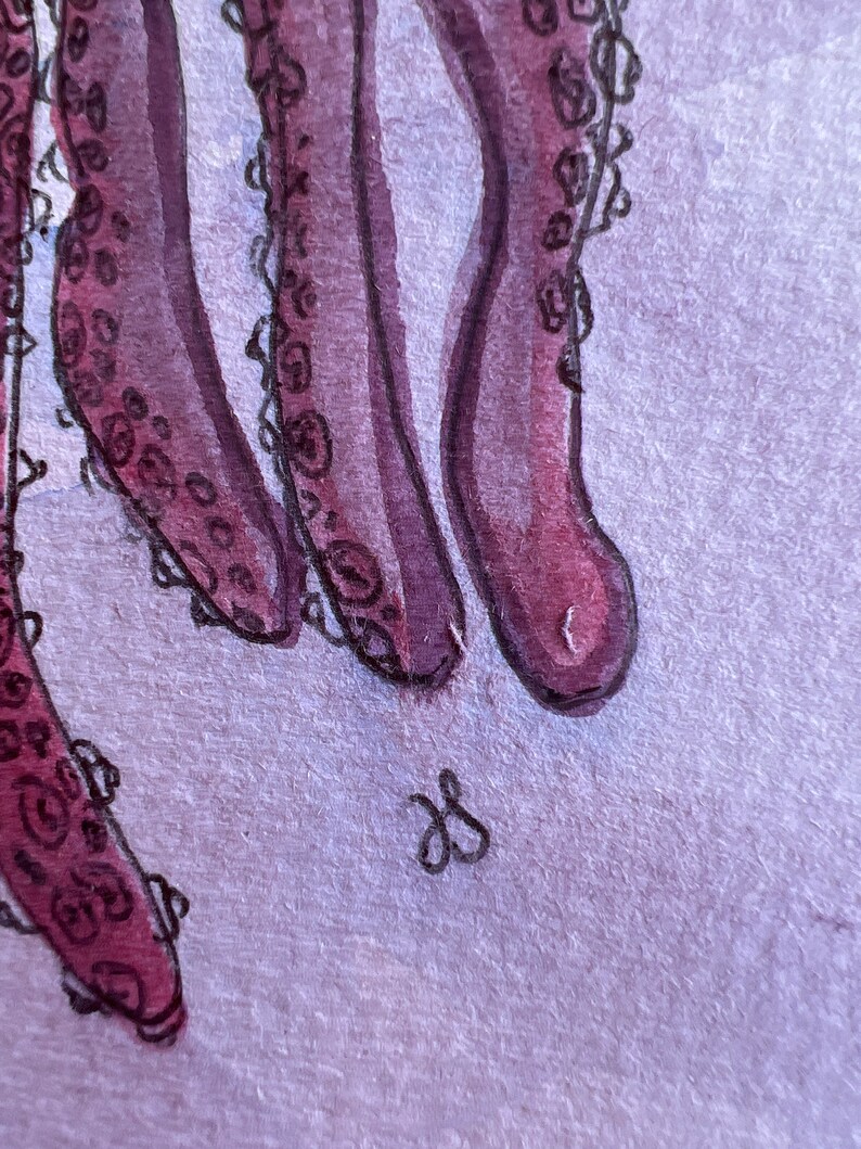 Octopus Watercolour Painting - Etsy
