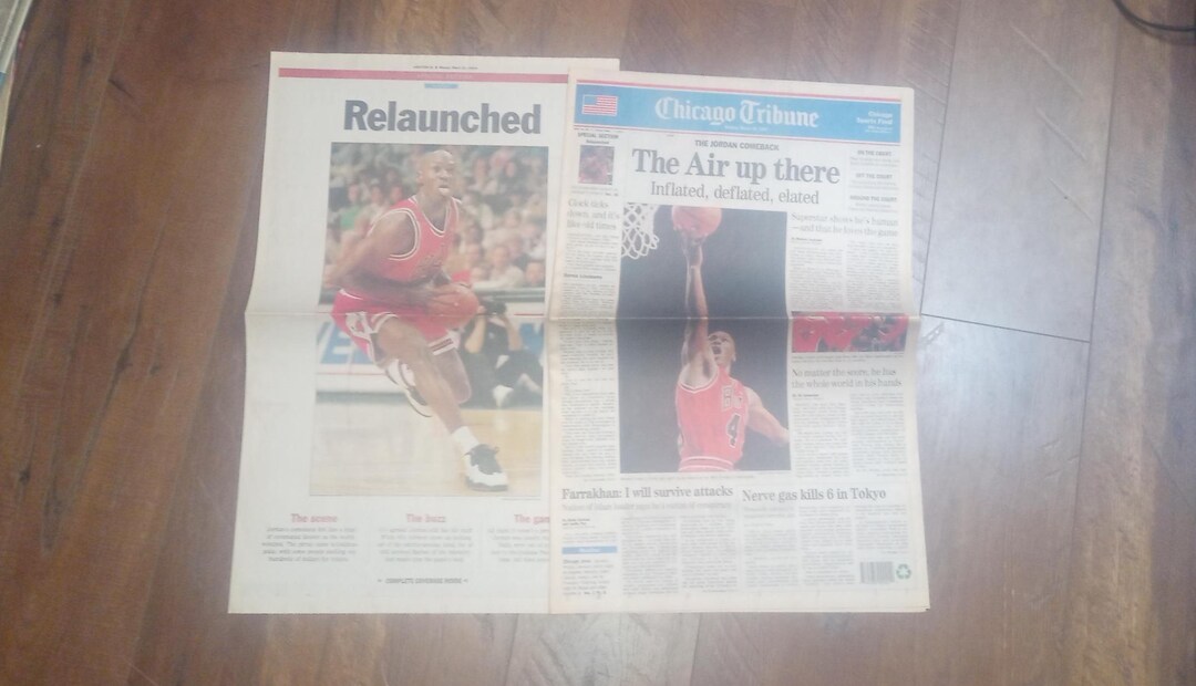 Chicago Tribune Chicago Bulls / Michael Jordan NEWSPAPER - Original ...