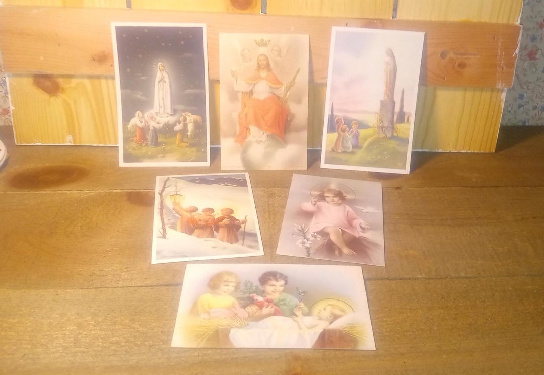 Antique Religious Postcards (1930s/40s) - Made in Italy & Usa ...