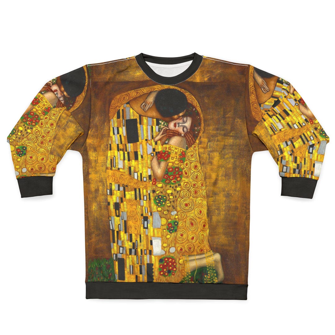 Gustav Klimt " the Kiss " Print All Over Unisex Sweater Famous Painting ...