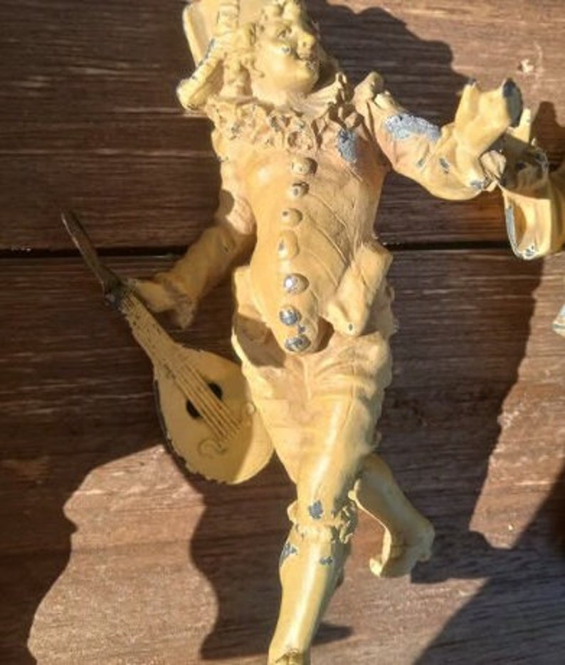 1800s Antique Jester Iron Metal Figures Unique Folk Art? Musicians - Etsy