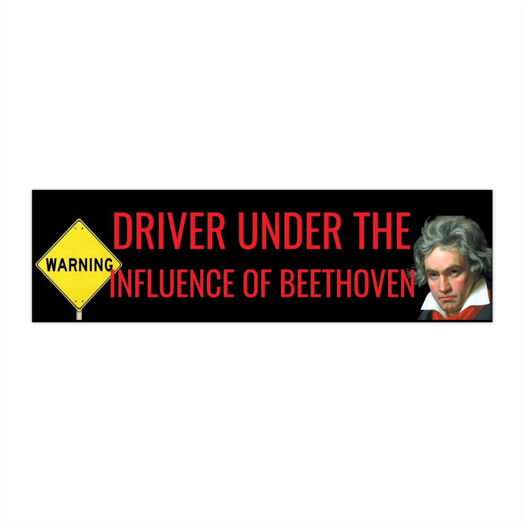 Vinyl Bumper Sticker - Warning Driver Under the Influence of Ludwig ...