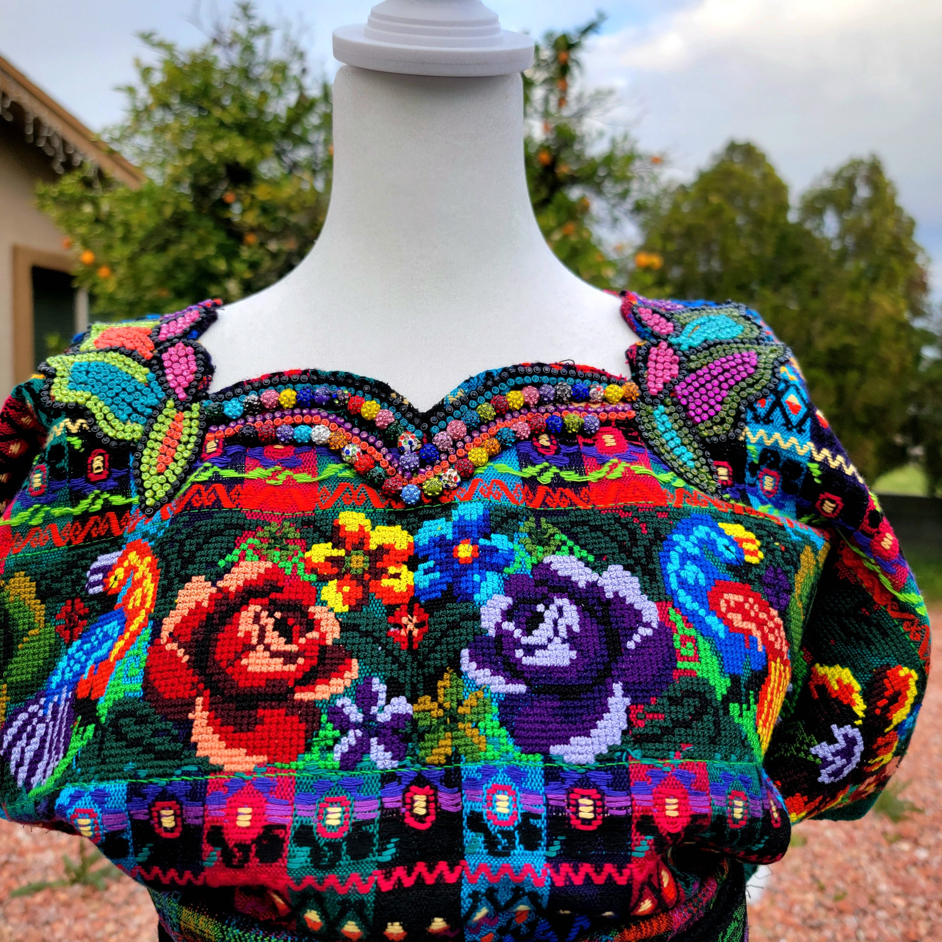 Guatemalan Elegance Dress for Women, Very Vibrant Colors, Digitized ...