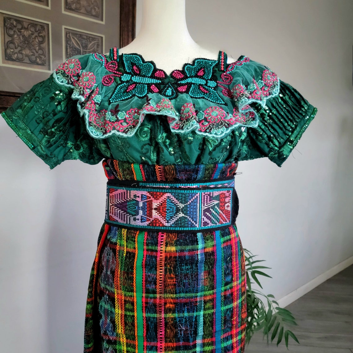 Guatemalan Elegance Dress for Women, Very Vibrant Colors, Typical ...