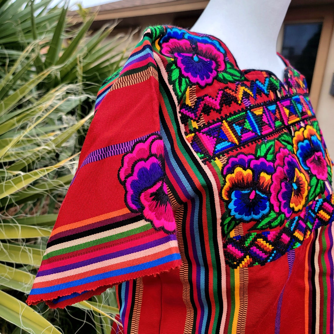 Typical Guatemalan Guipil, Blouse Made With Backstrap Loom, Hand and ...