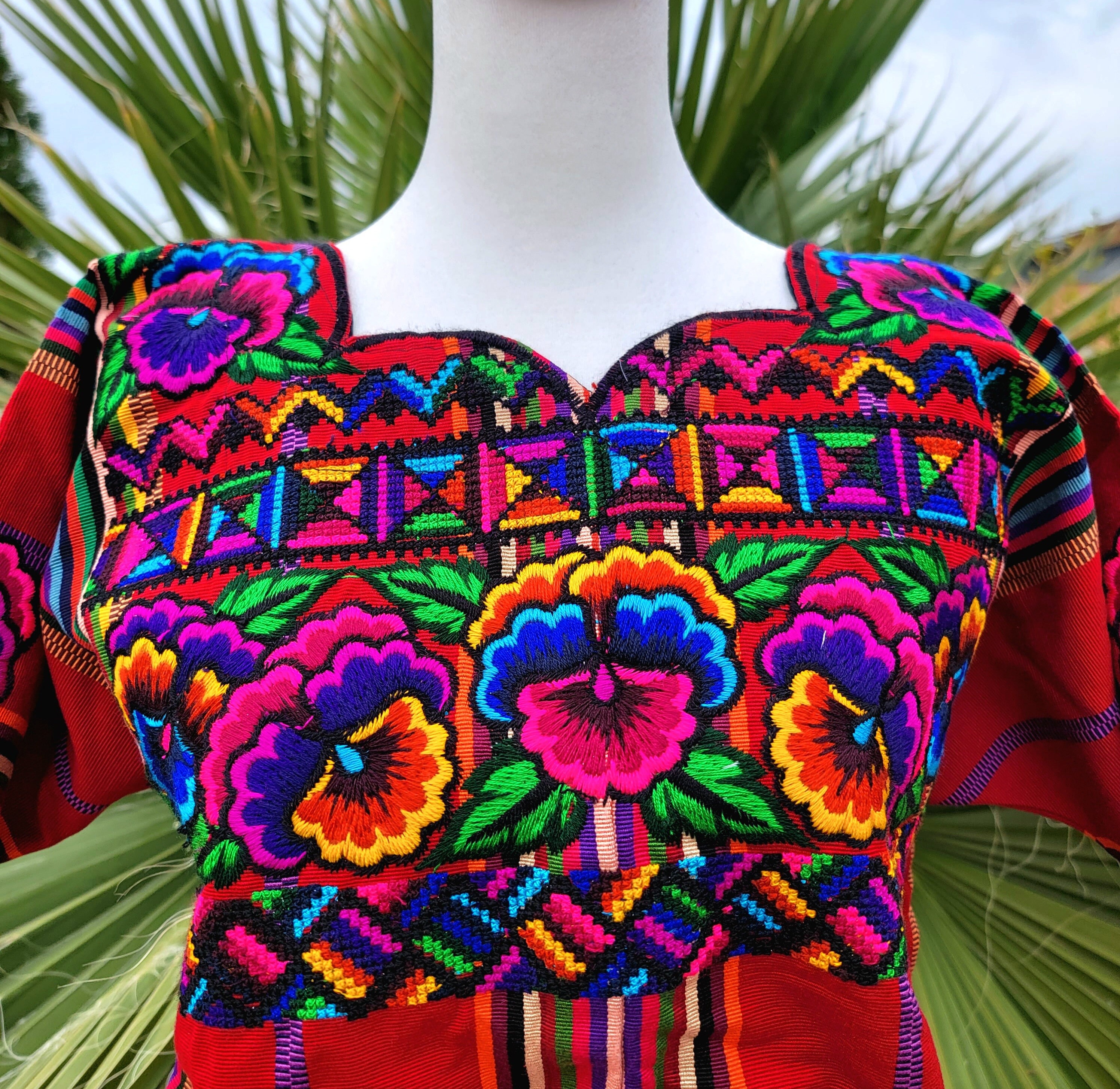 Typical Guatemalan Guipil, Blouse Made With Backstrap Loom, Hand and ...