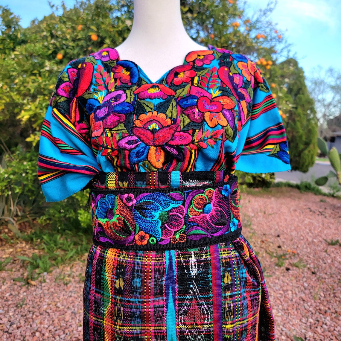 Guatemalan Elegance Dress for Women, Very Vibrant Colors, Handmade ...