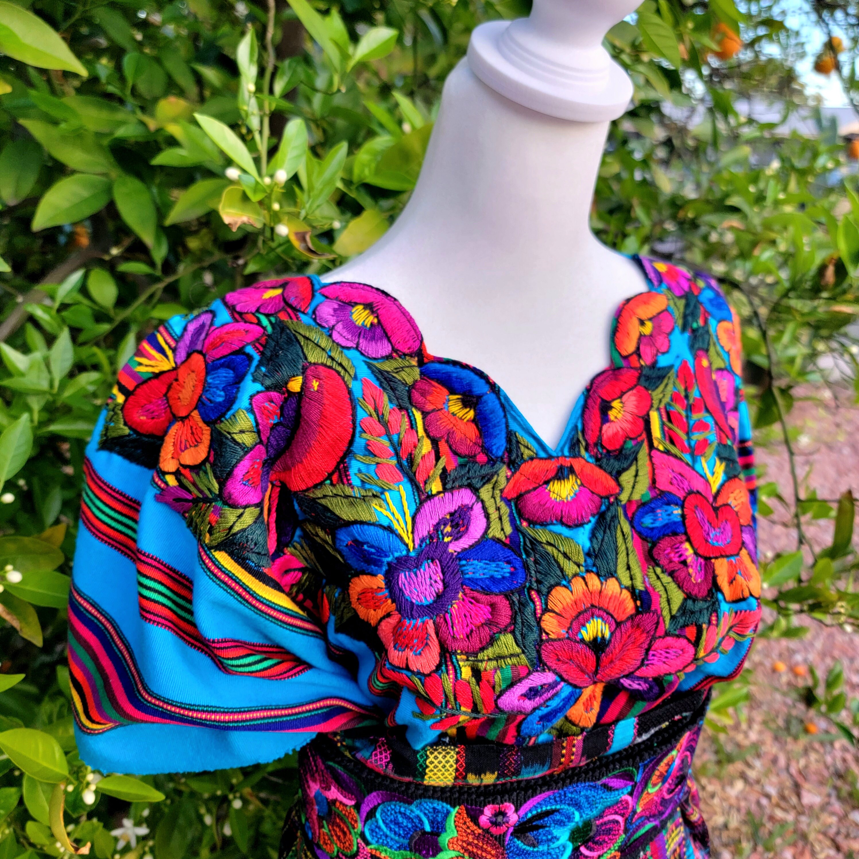 Guatemalan Elegance Dress for Women, Very Vibrant Colors, Handmade ...