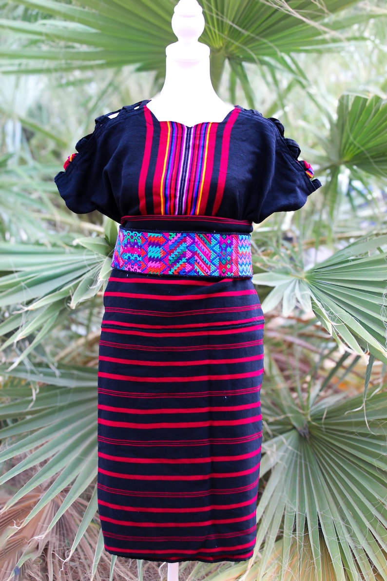 Colotenango Dress, a Traditional Attire From Guatemala, Crafted Using a ...